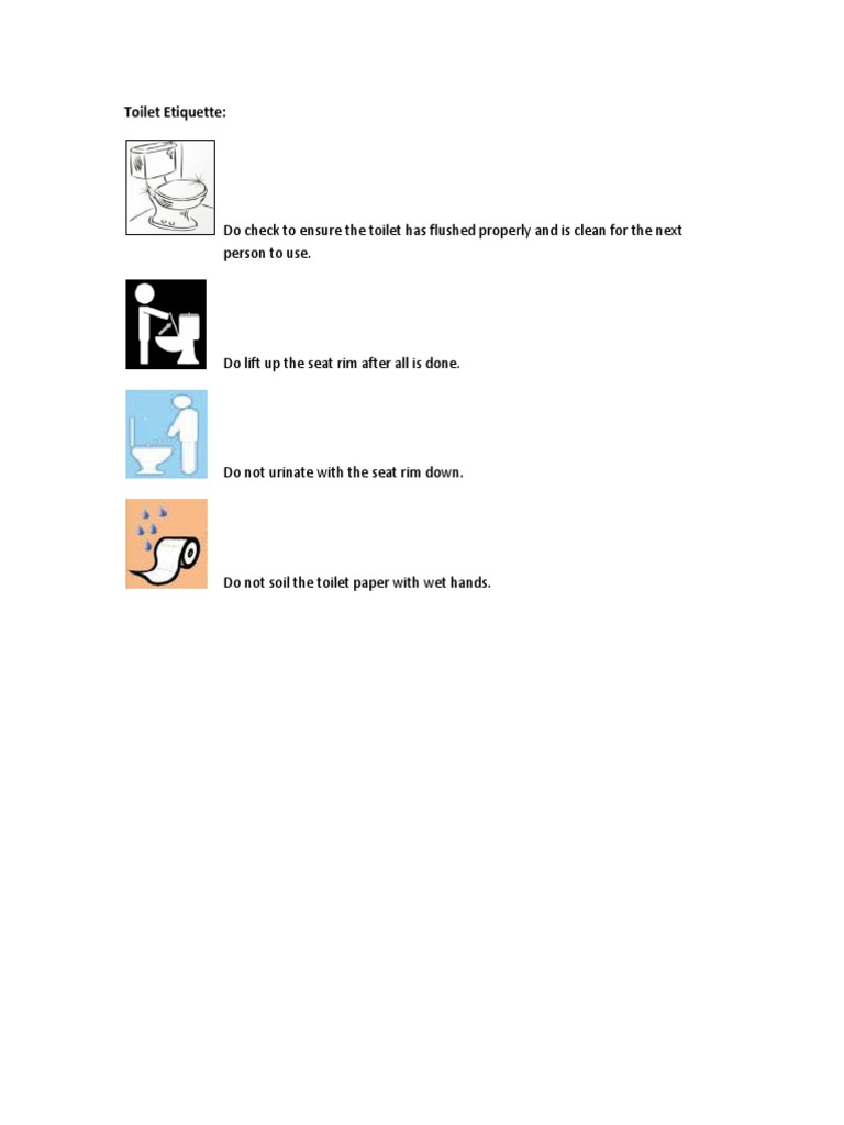 Toilet Etiquette Guidelines | PDF