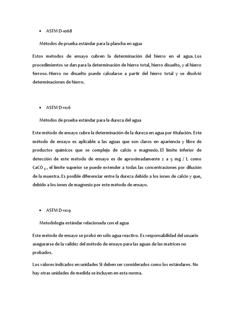 Astm d1068 A La E645 | PDF | Ciencia y matemáticas