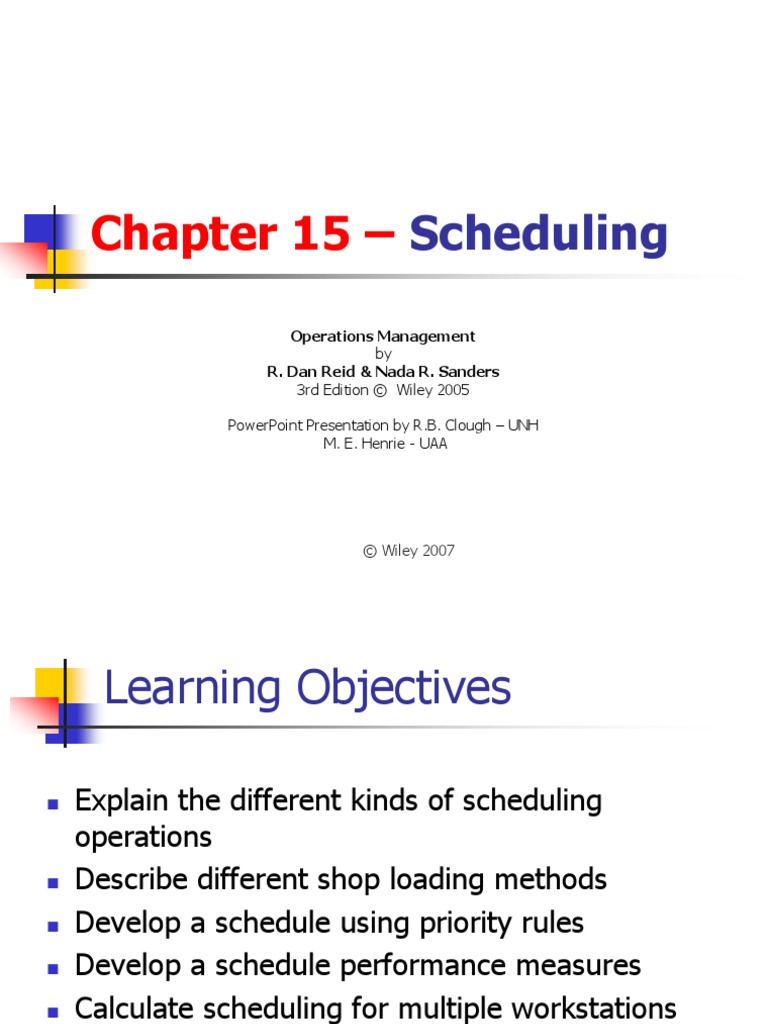Master Scheduling Pdf Scheduling Production Processes Scheduling Computing