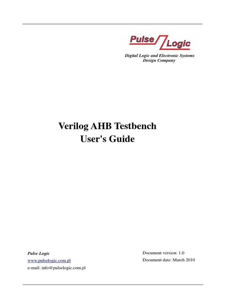 Ahb Test Bench Users Guide | PDF | Input/Output | Parameter (Computer ... Ahb Test Bench Users Guide | PDF | Input/Output | Parameter (Computer ...