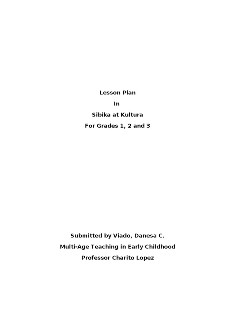 Sibika At Kultura Grade 1