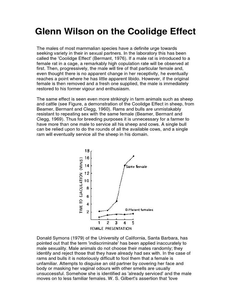 Glenn Wilson On The Coolidge Effect | PDF | Sexual Intercourse | Sheep