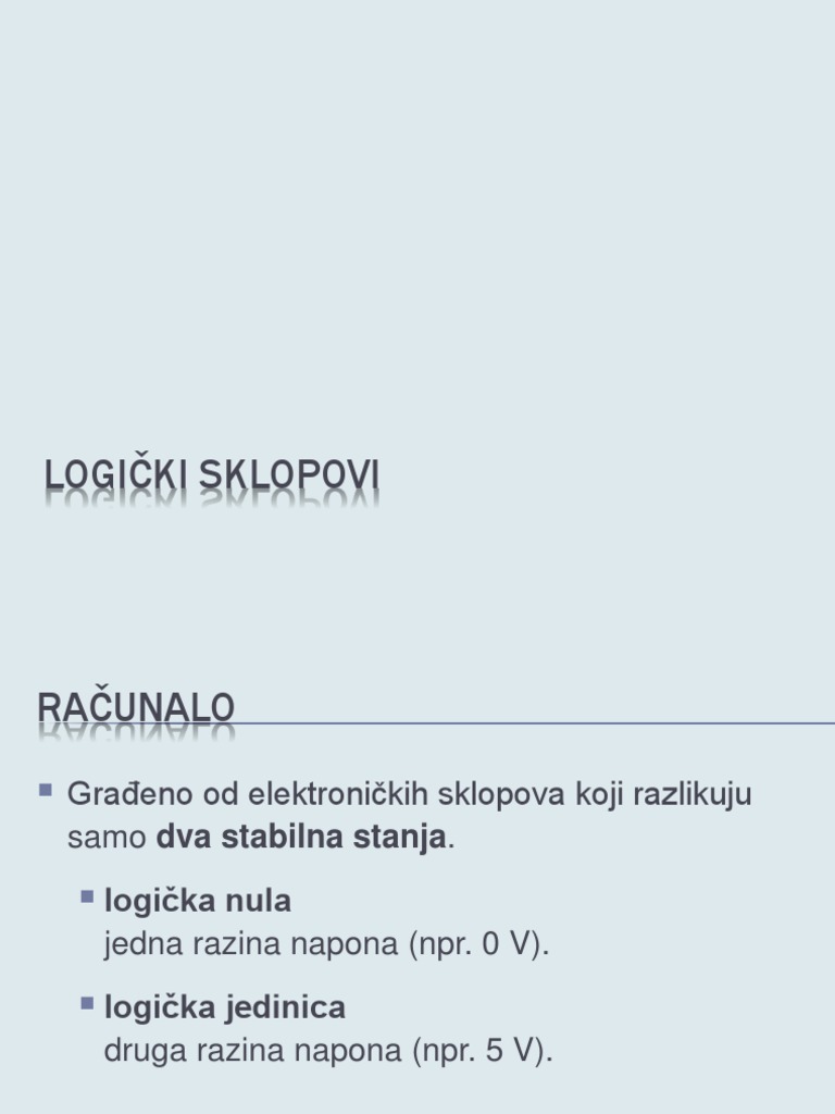 Logicki Sklopovi | PDF