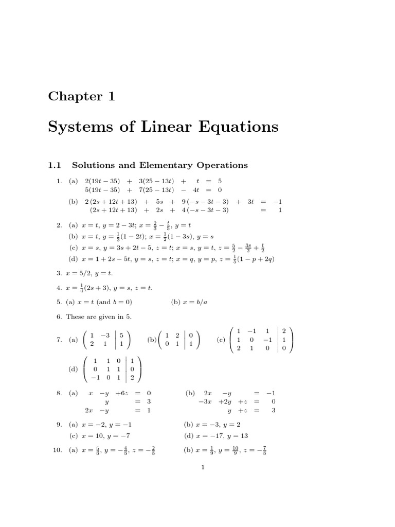 Solutions Manual - Linear Algsolutions Manual - Linear Algebra With Applications, 2nd Edition by ...