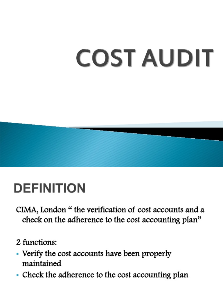 Overview of Cost Audit Functions | PDF | Financial Audit | Audit