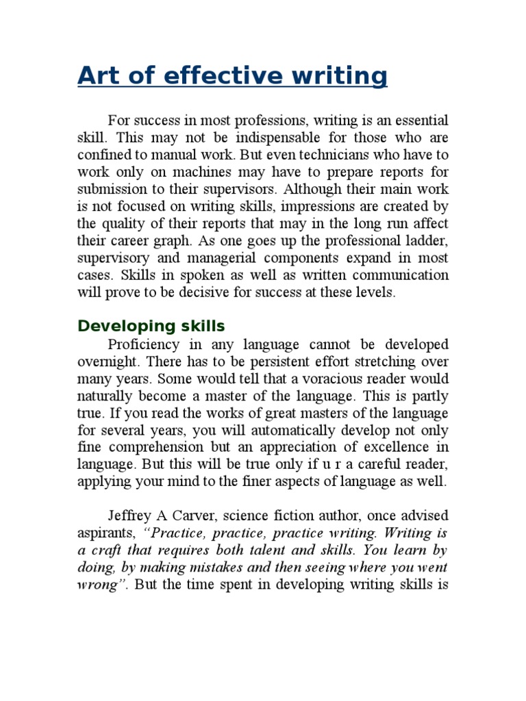 Mastering Effective Writing Skills | PDF | Mind | Human Communication