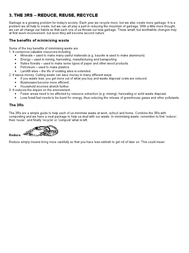 Info3 the 3Rs | Reuse | Recycling