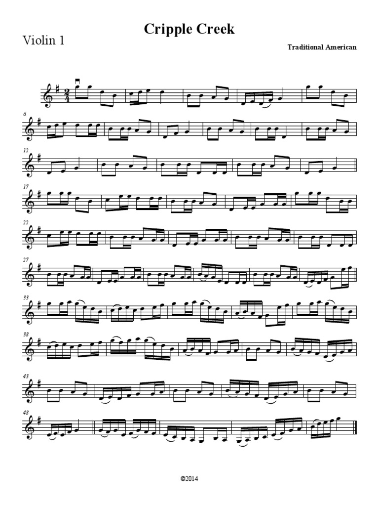 Cripple Creek Violin 1 | PDF