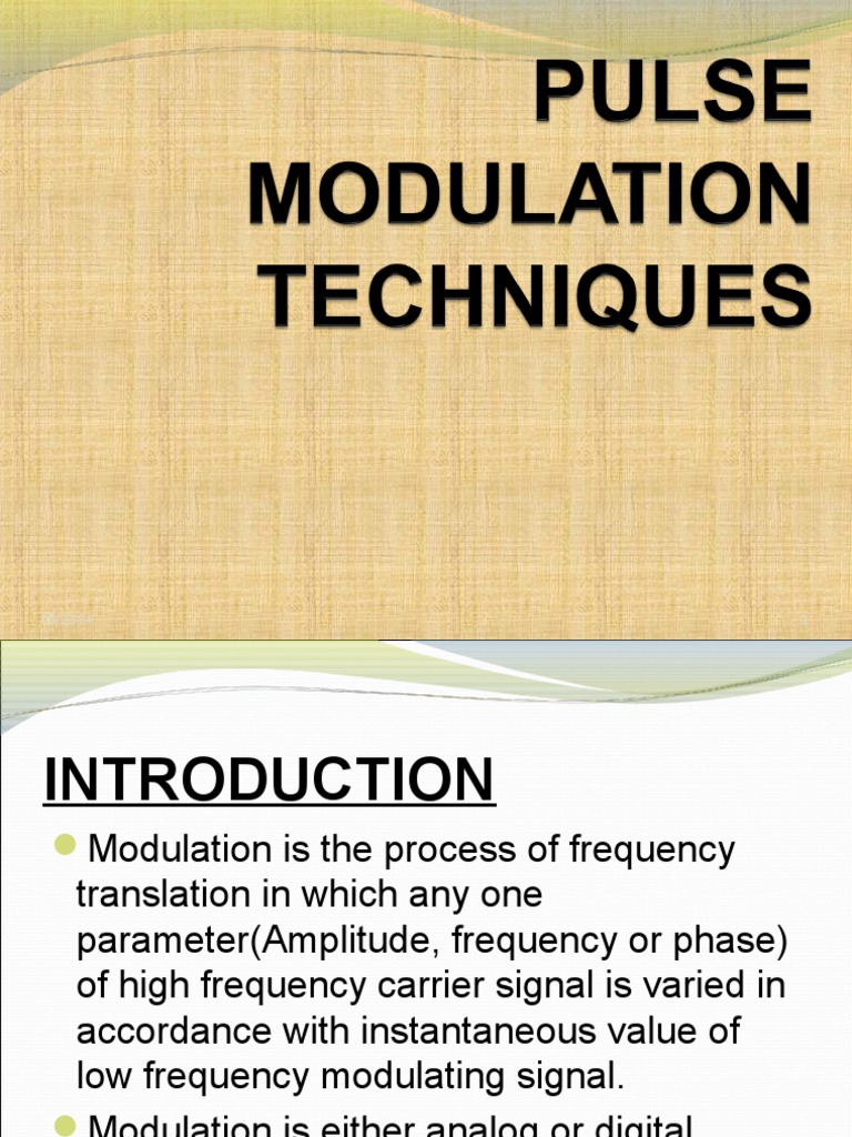 An In-Depth Explanation of Digital Pulse Modulation Techniques | PDF ...