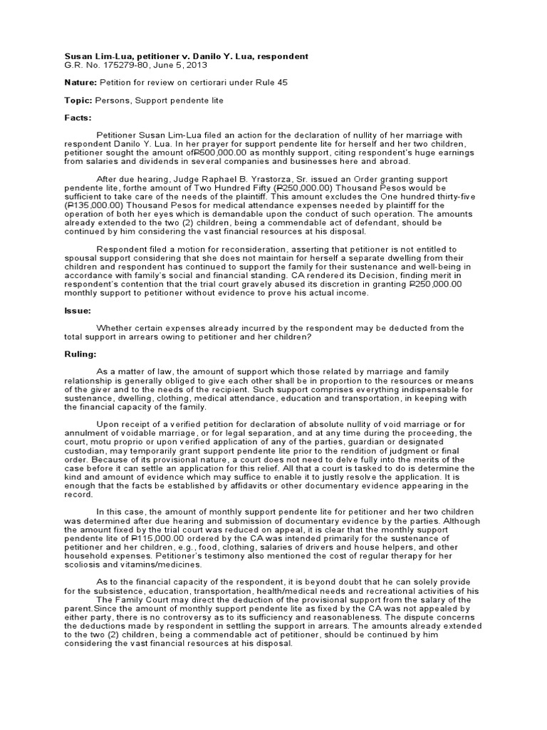 Lim-Lua v. Lua 2013 | PDF | Legal Concepts | Judiciaries