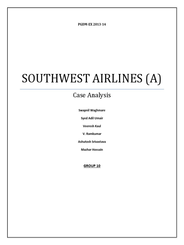Southwest Airlines Case Study | PDF | Southwest Airlines | Airlines