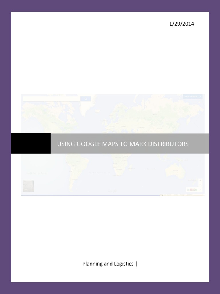 Using Google Maps To Mark Distributors | PDF | Gmail | Cyberspace
