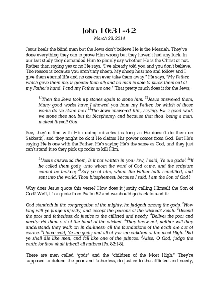 John 10:31-42 | Gospel Of John | Jesus