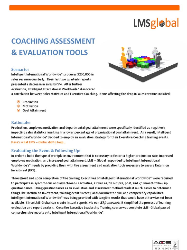 Coaching Assessment & Evaluation Tools | Motivation | Self-Improvement