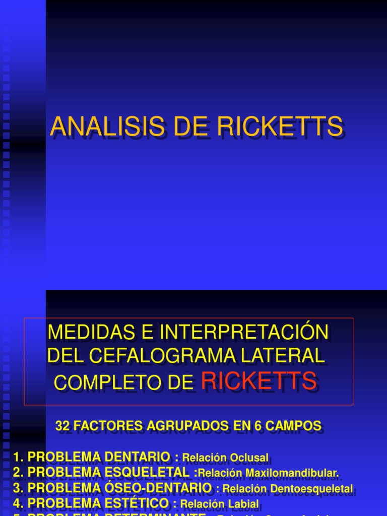 Analisis de Ricketts | Anatomia Dentária | Cabeça e Pescoço Humano