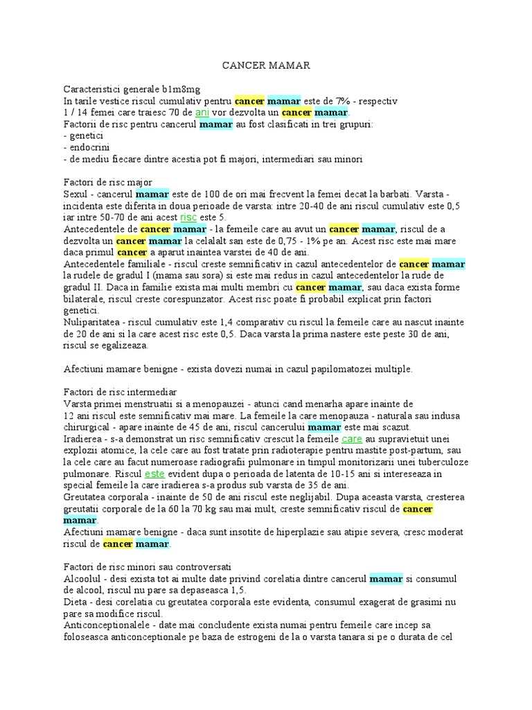 Cancer Mamar | PDF
