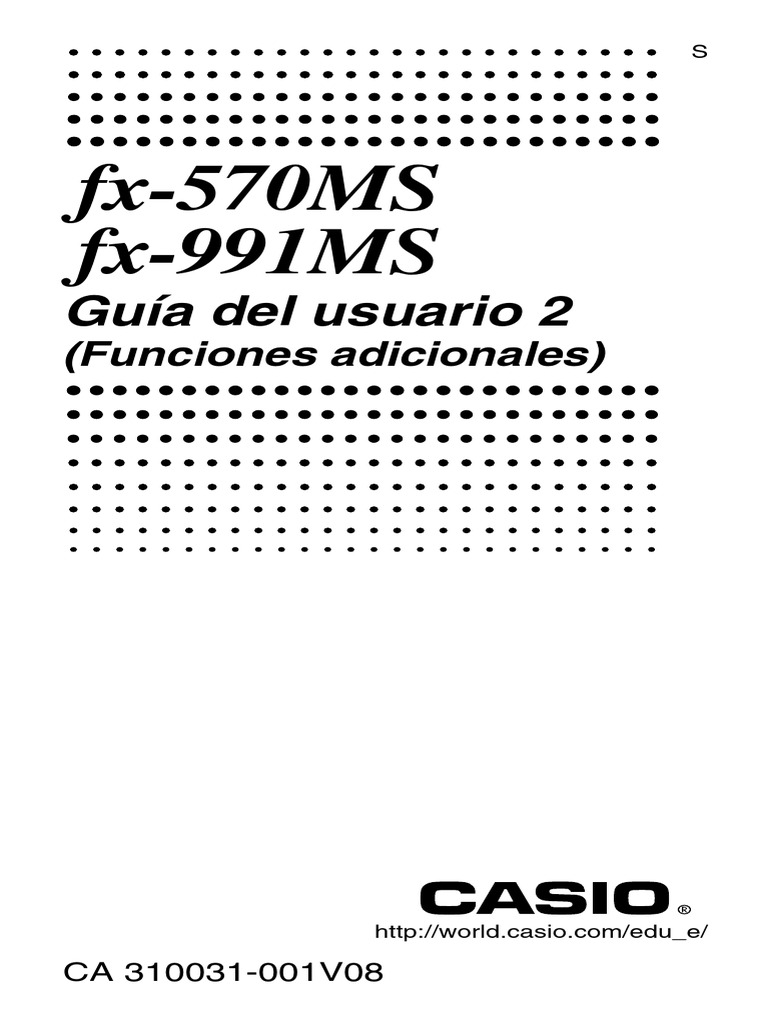 Manual de la calculadora Casio fx-991MS | PDF | Informática