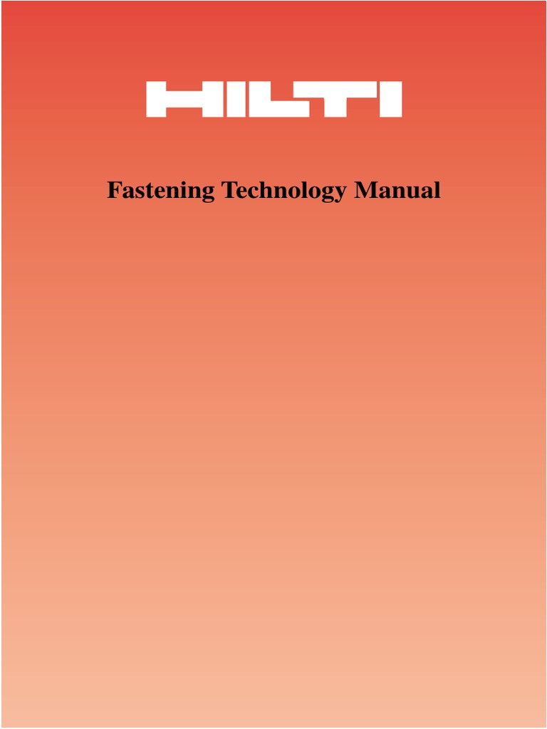 HILTI Technology Manual | PDF | Bending | Reinforced Concrete