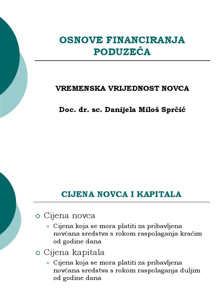 Ofp-3.Vremenska Vrijednost Novca | PDF