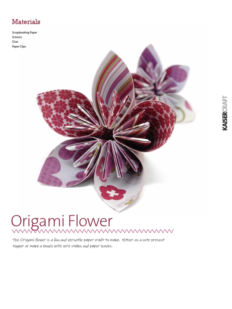 Origami Flower | PDF | Origami | Scrapbooking