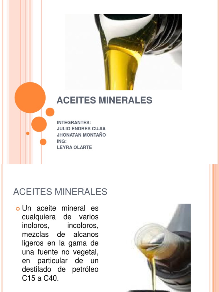 Aceites Minerales | PDF | Lubricante | Petróleo