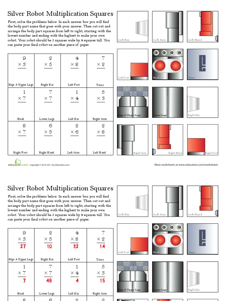 Build Robot Multiplication 1 | PDF