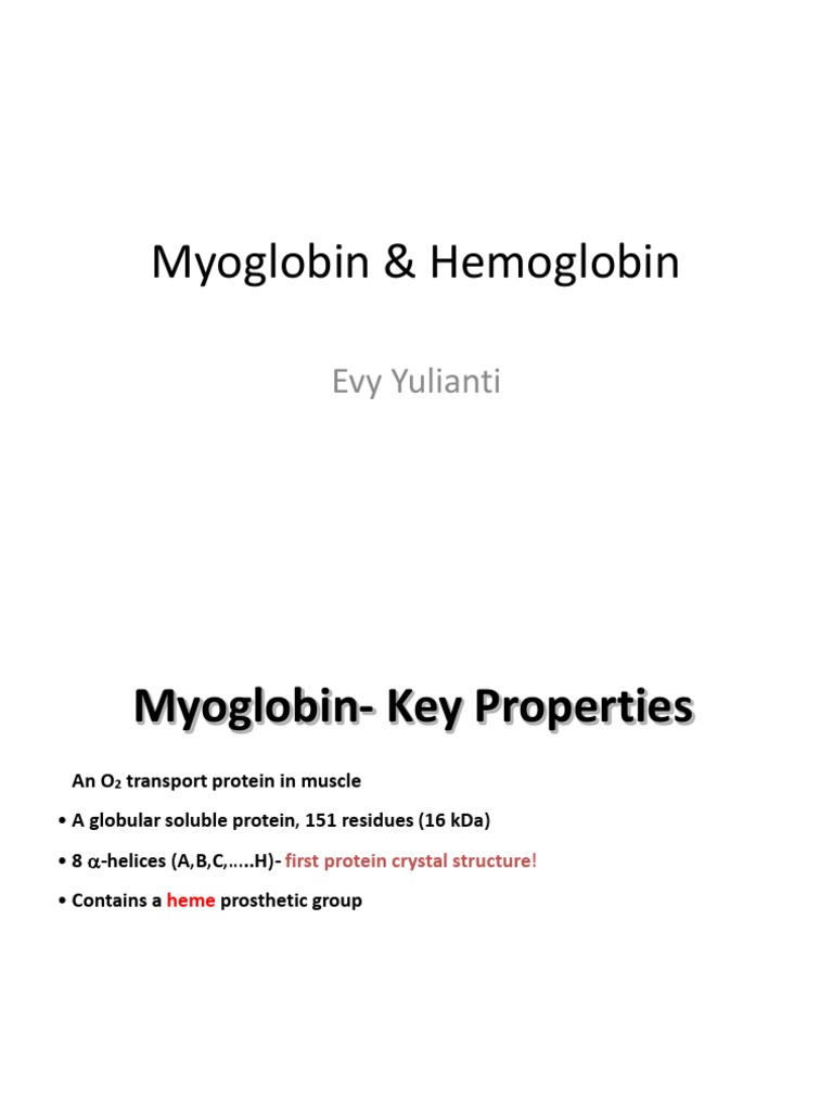 Understanding Oxygen Transport: The Structures and Functions of ...