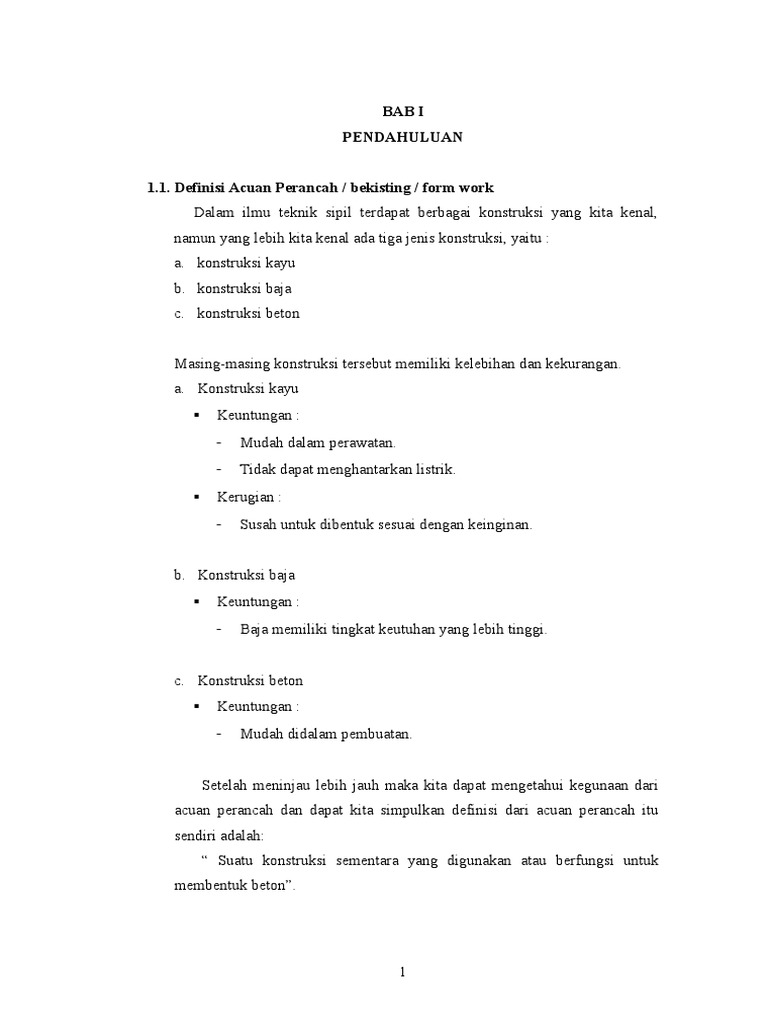 Acuan Perancah I | PDF