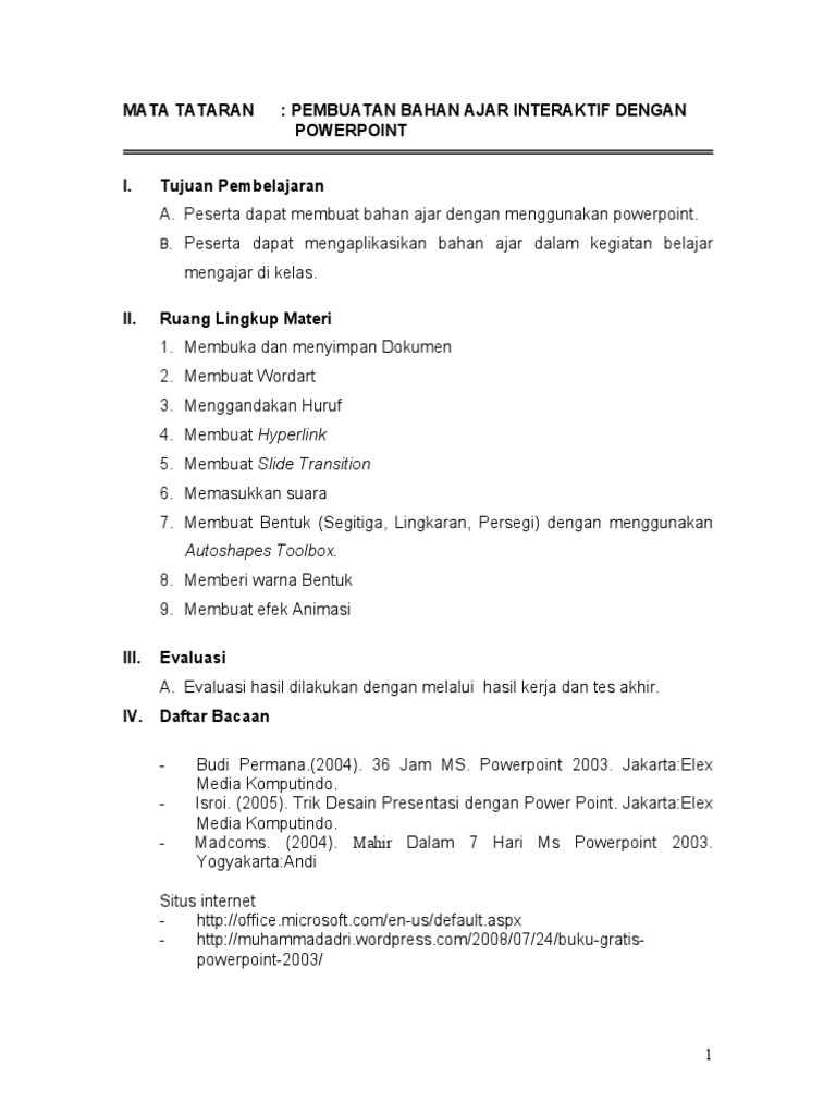 8.pembuatan Bahan Ajar Interaktif Dengan PowerPoint | PDF