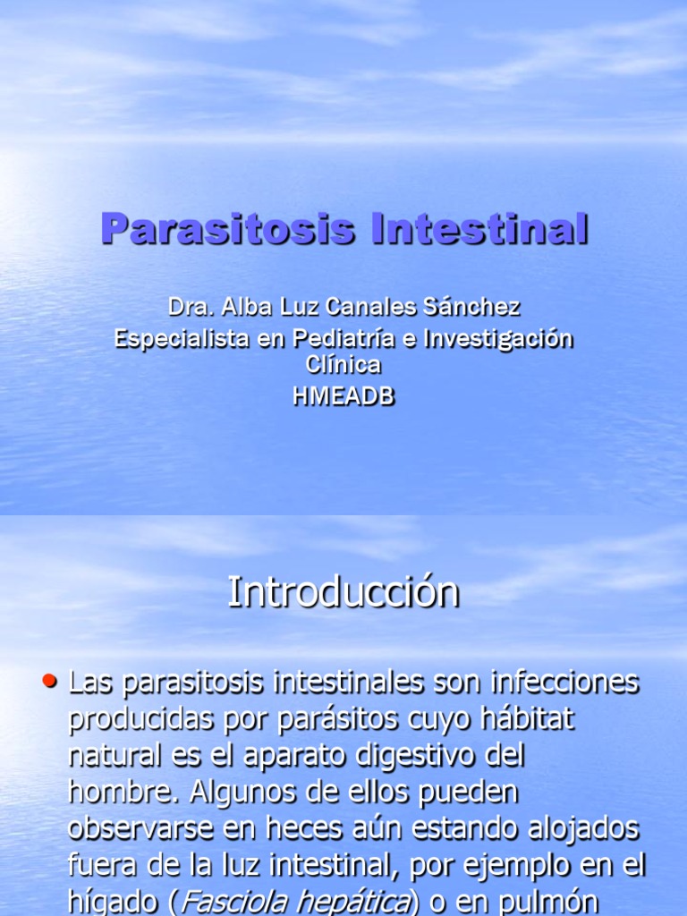 Parasitosis Intestinal | PDF | Medicina CLINICA | Medicina