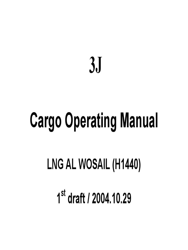 LNG Cargo Operating Manual | PDF | Valve | Ships
