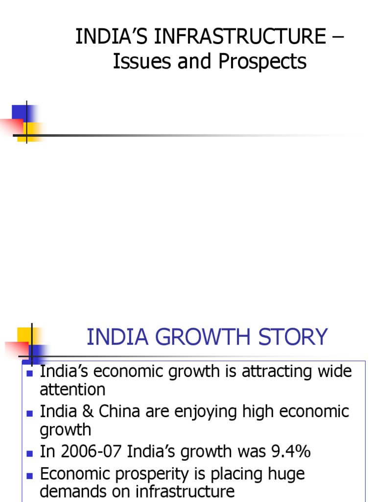 India'S Infrastructure - Issues and Prospects | Download Free PDF ...