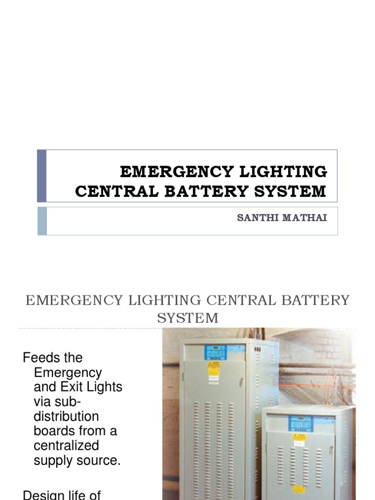 Emergency Lighting Central Battery System Design and Operation | PDF ...