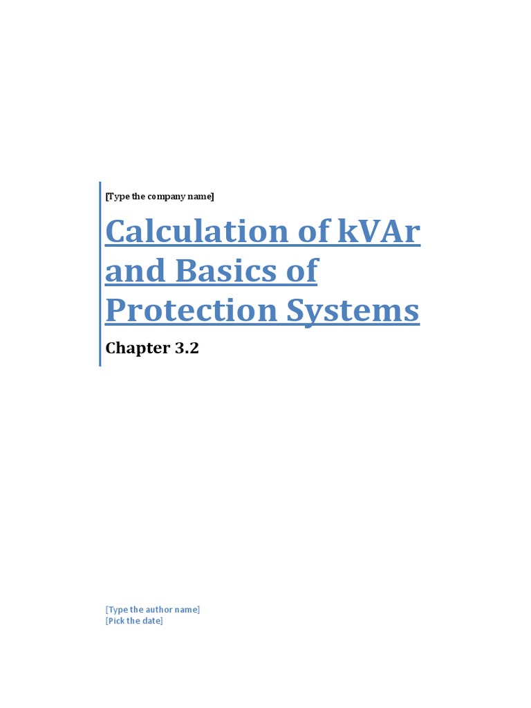Calculation of KVAR | Download Free PDF | Electric Power System | Relay