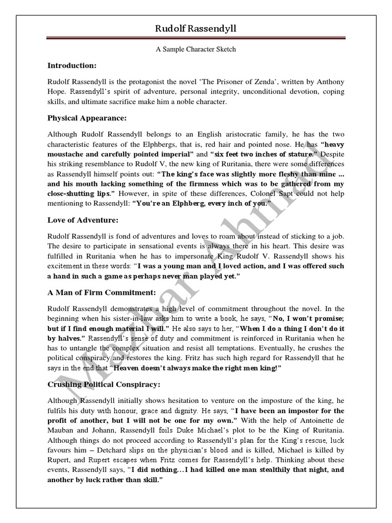 Rudolf Rassendyll | PDF