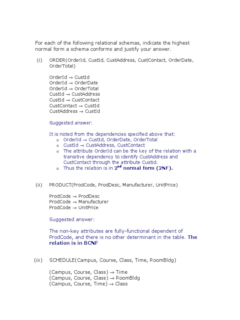 Normal Forms in Relational Schemas | PDF | Science & Mathematics