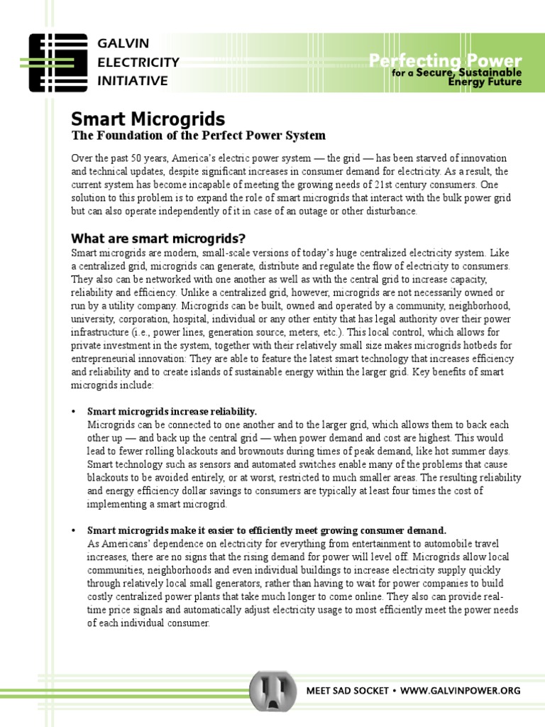 Smart Micro Grids | PDF | Distributed Generation | Electrical Grid