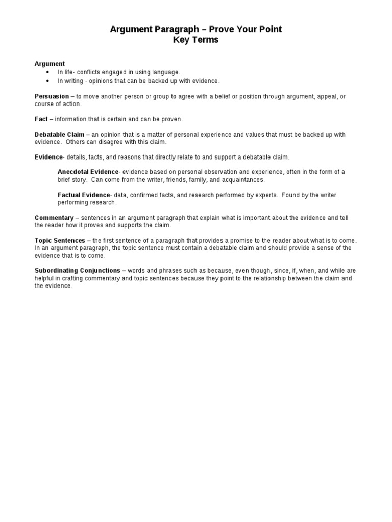 Crafting Effective Argument Paragraphs | PDF | Citation | Eating
