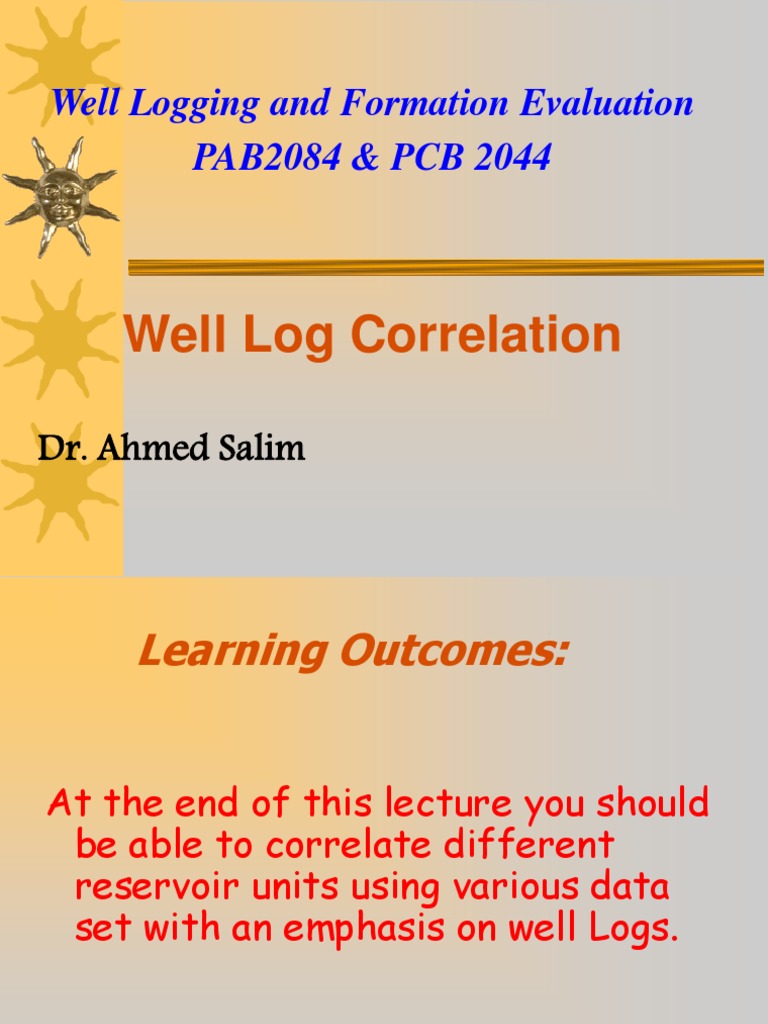 Lec 4-1 Well Log Correlation | PDF | Stratigraphy | Geology