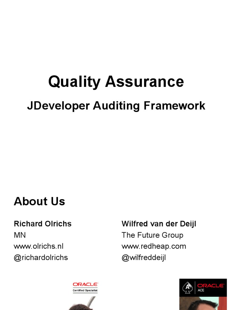 Jdeveloper Auditing Framework | PDF | Java (Programming Language) | Xml