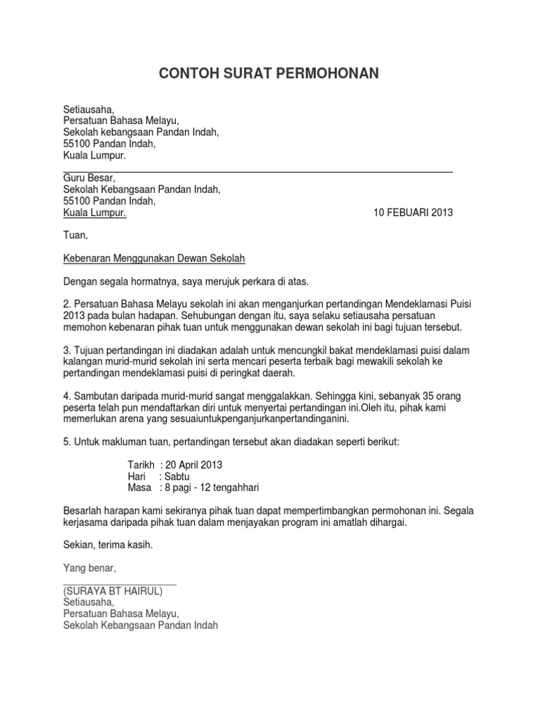 Contoh Surat Mengadakan Program Persatuan - RyleearesOneill