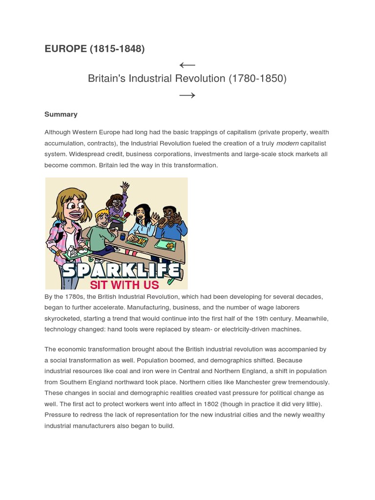 The Industrial Revolution in EUROPE | PDF | Industrial Revolution | Wealth