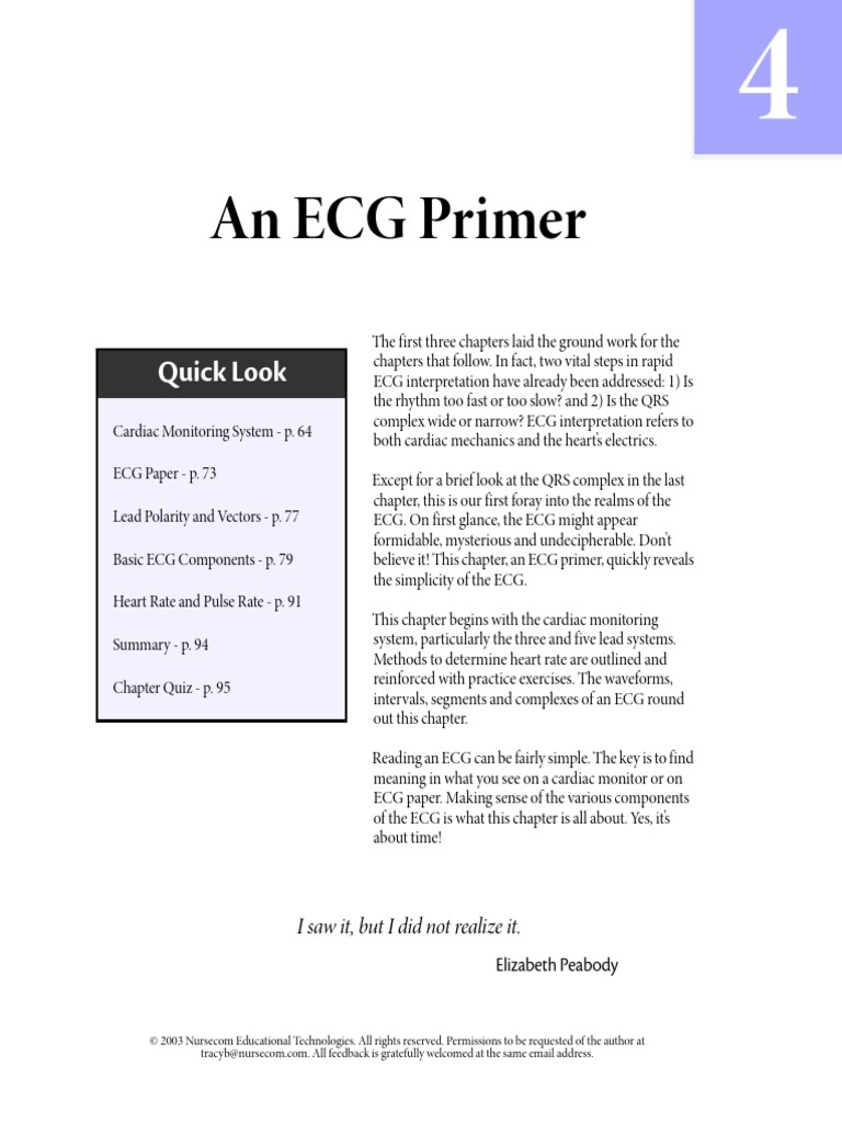 Ecg Primer | PDF | Science & Mathematics