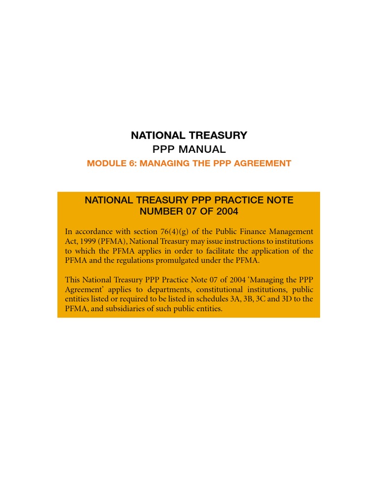 Managing PPP Agreements: A Guide | PDF | Public–Private Partnership ...