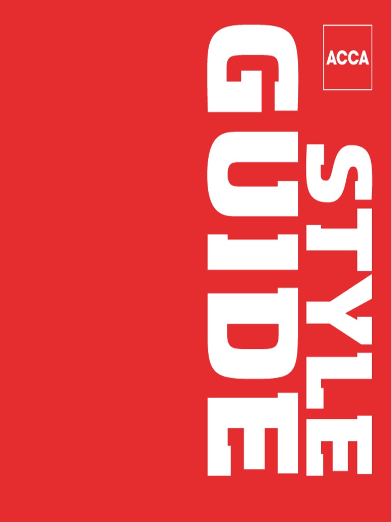1 Acca Style Guide: Page Subject | PDF | Accounting | Accountant