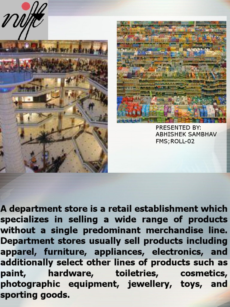 An Analysis of Various Retail Store Formats Including Department Stores ...