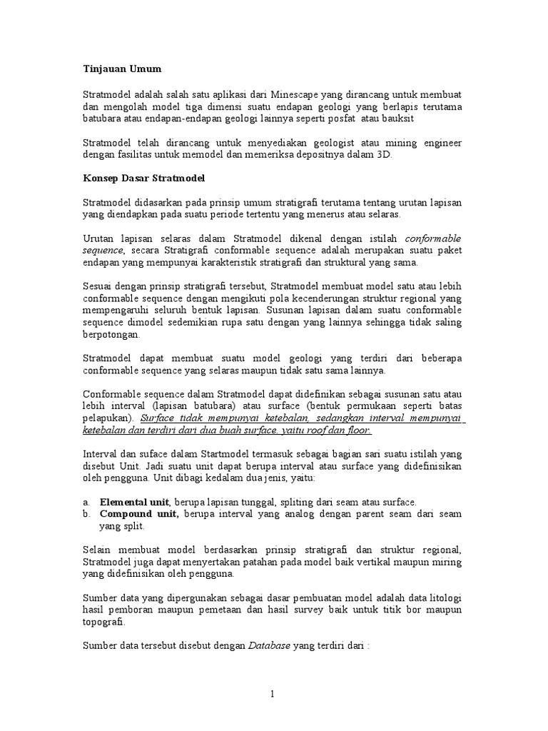 Pembuatan Model Stratigrafi dengan Stratmodel | PDF