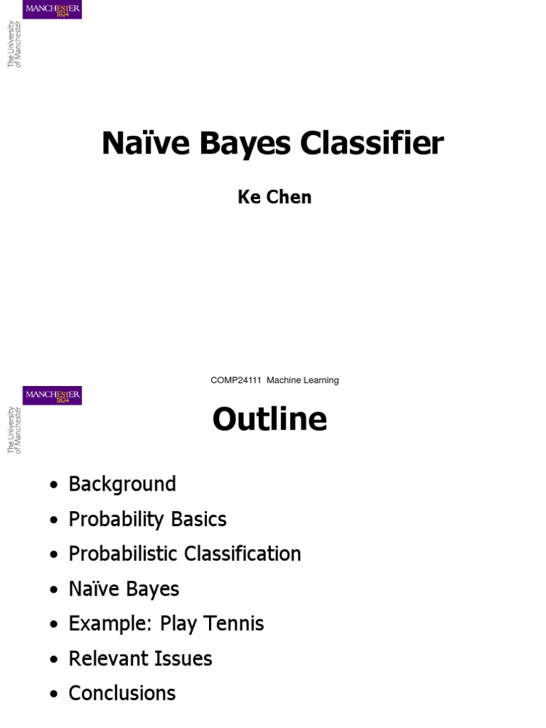 Naïve Bayes Classifier | PDF | Statistical Classification | Futurology
