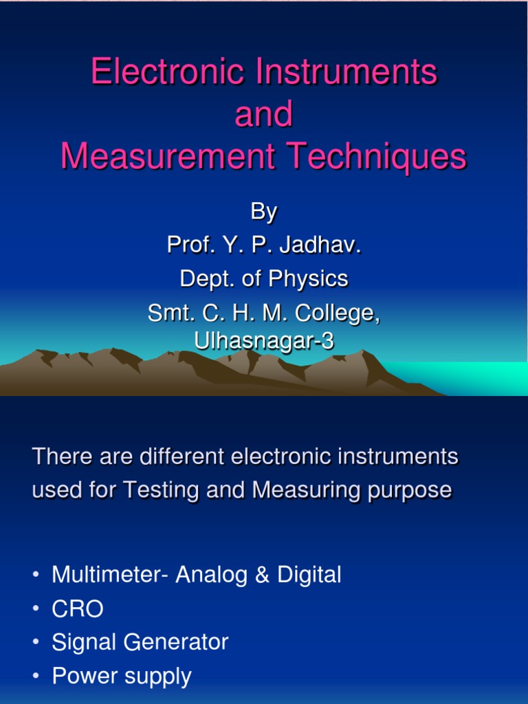 Electronic Instruments and Measurement Techniques | PDF | Electricity ...