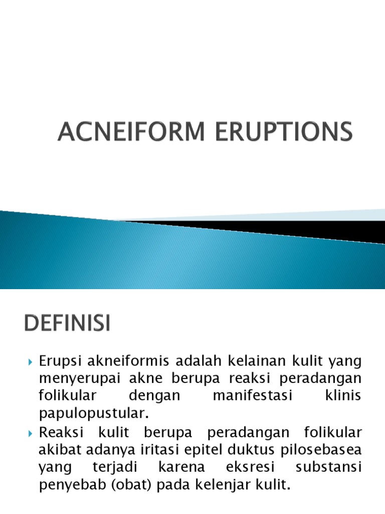 DT Acneiform Eruptions | PDF